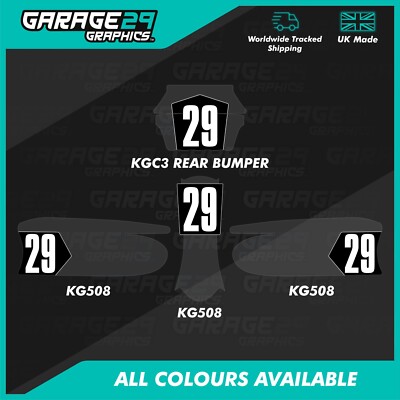 KG508 NUMBER PLATE STICKER KIT - KARTING NUMBER KIT - CUSTOMISABLE ...