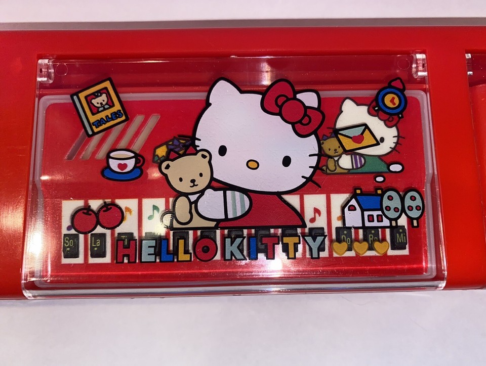 Vintage Sanrio Hello Kitty Pencil Case Box With Piano 1991 Rare | eBay