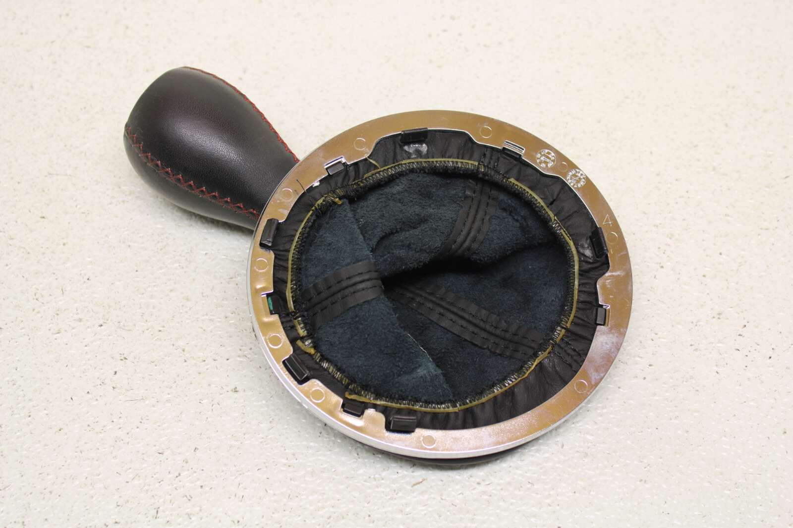 Fiat 500 Abarth Black Leather Shift Knob W/ Boot Shifter Genuine Oem ...