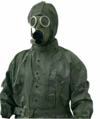 RADIATION NBC HAZMAT SUIT WITH SEALED GAS MASK NBC PROTECTION SET ...