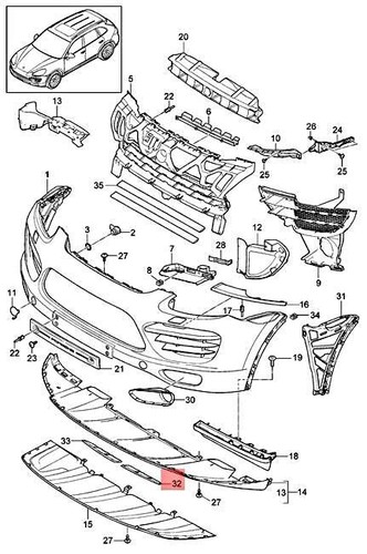 Genuine PORSCHE Cayenne 92A Trim Left 95850581900 | eBay