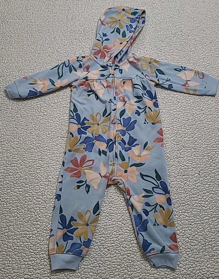 3PC Baby Girls 18 Months Feet Sleepers Hooded Full Body Jacket Romper ...