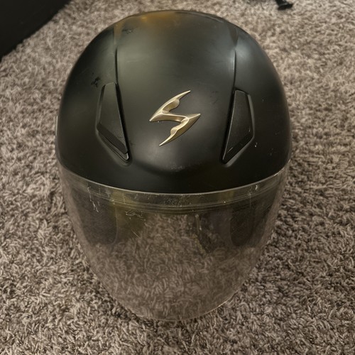 Scorpion EXO-200 Black Matte Open Face Motorcycle Helmet Size M SNELL ...