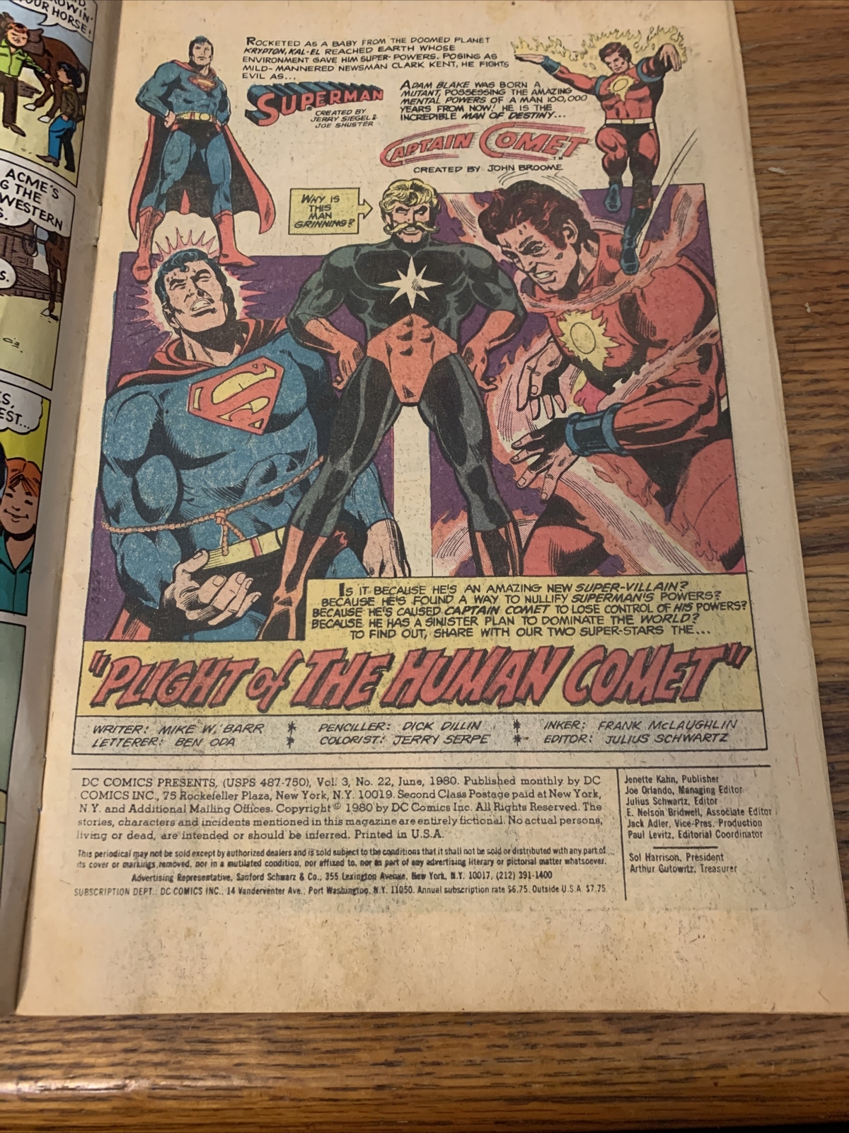 DC Comics | DC COMICS PRESENTS #22 | 1980 | CAPTAIN COMET & Superman | eBay