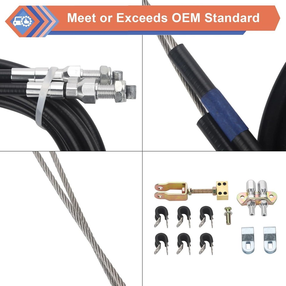 Universal Parking Brake Emergency Brake Cable Complete Kit, Replace#330 ...