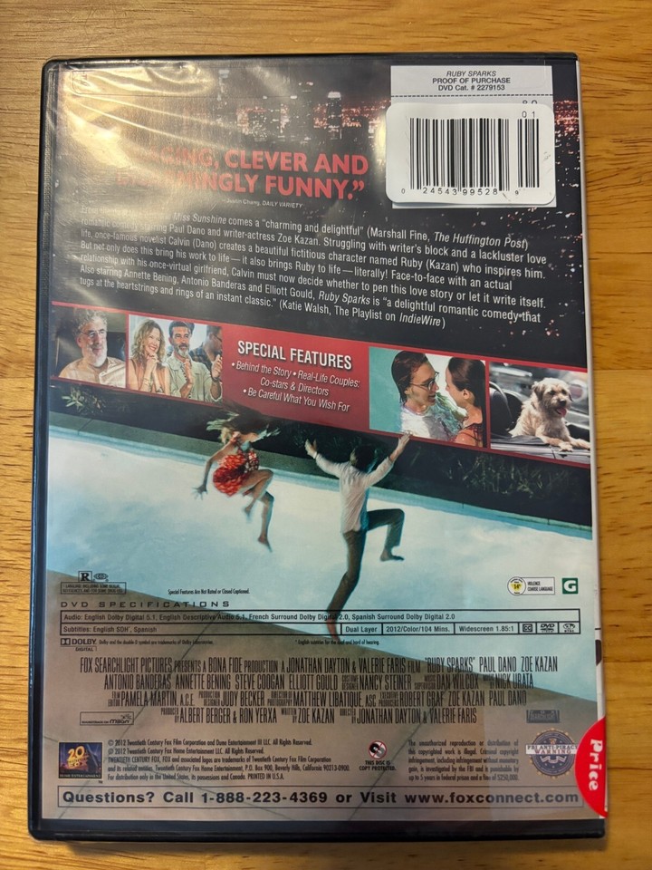 Ruby Sparks - DVD - NEW - Paul Dano - Zoe Kazan | eBay