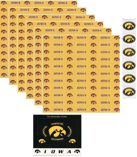 University of Iowa Hawkeyes Scrapbook Kit: yellow paper & stickers NCAA ...
