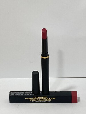 MAC Powder Kiss Velvet Blur Slim Lipstick .07 oz 890 WILD SUMAC NIB ...
