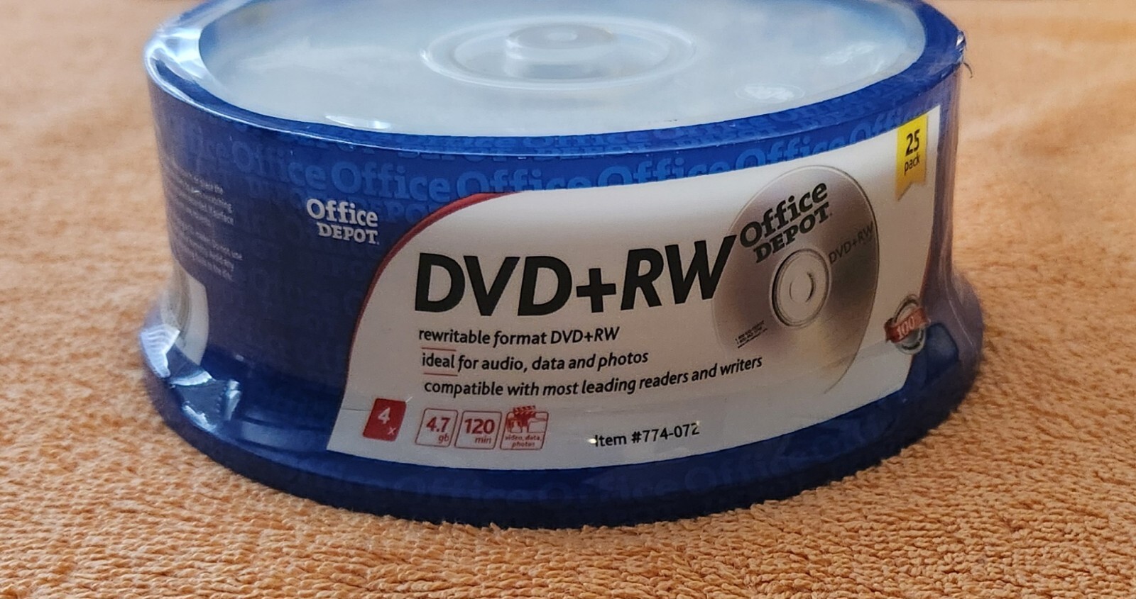 Office Depot 774-072 DVD+RW 4.7 GB (120min) 25 pack rewritable | eBay