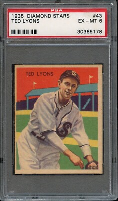 BB - 1935 Diamond Stars - #43 - Ted Lyons - PSA 6 - EX-MT | eBay