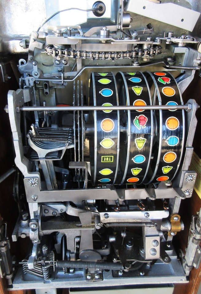 Jennings 25c Red Light Up Lady Luck Slot Machine Circa 1940's | eBay