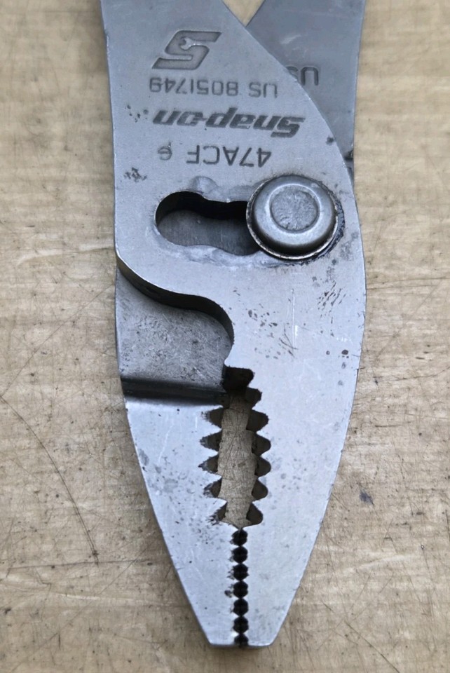 Snap On 47ACF - 8" Long Talon Grip Soft Grip Combination Slip Joint ...