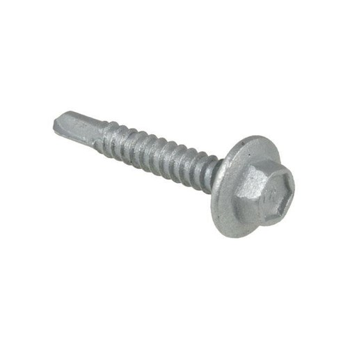 Qty 50 Hex Flange 12g-14 x 55mm Metal Self Drilling Screw Galvanised ...