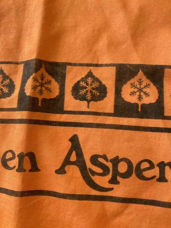 1977 ASPEN COLORADO Ski Handkerchief Bandana Int'l Custom Design 21.5 ...