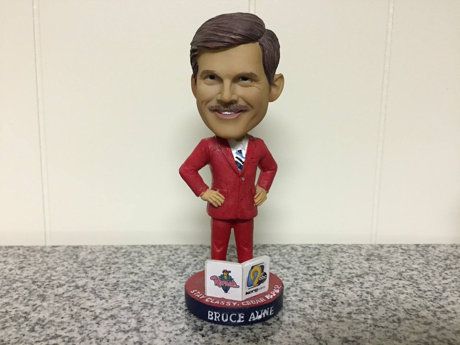 2014 Cedar Rapids Kernels Bruce Aune KCRG Anchorman SGA Bobblehead 1 of ...