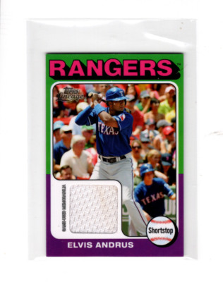 2011 Topps Lineage Mini 1975 Design Relics Elvis Andrus #75R-EA Texas ...