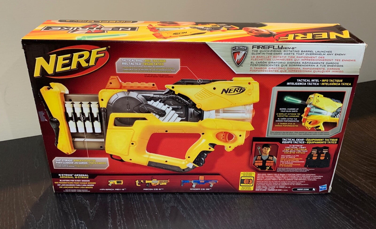 New Nerf N-Strike Firefly REV-8 Dart Gun Blaster Unopened Glow in the ...