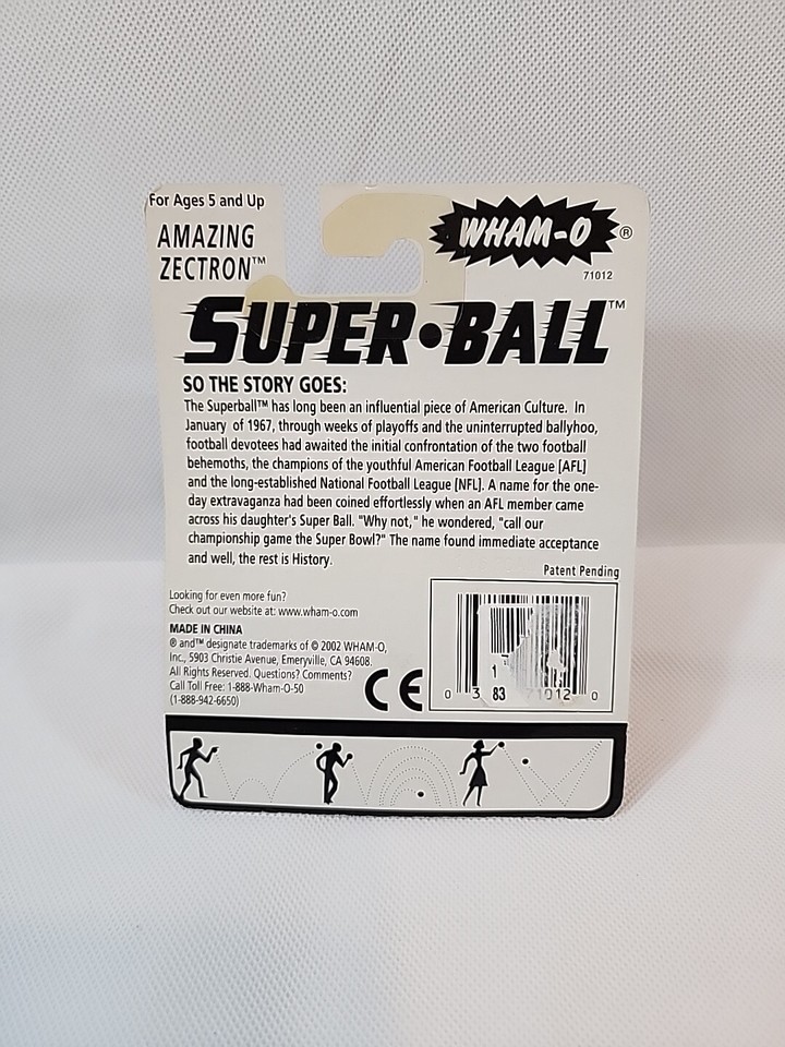 Wham-O SUPERBALL Amazing Zectron Commemorative Pack Unopened Card NOS ...