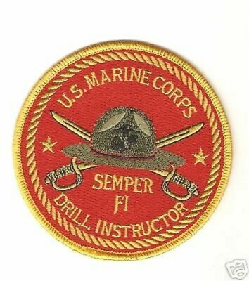 USMC MARINE CORPS DRILL INSTRUCTOR DI EMBROIDERED 4" PATCH | eBay