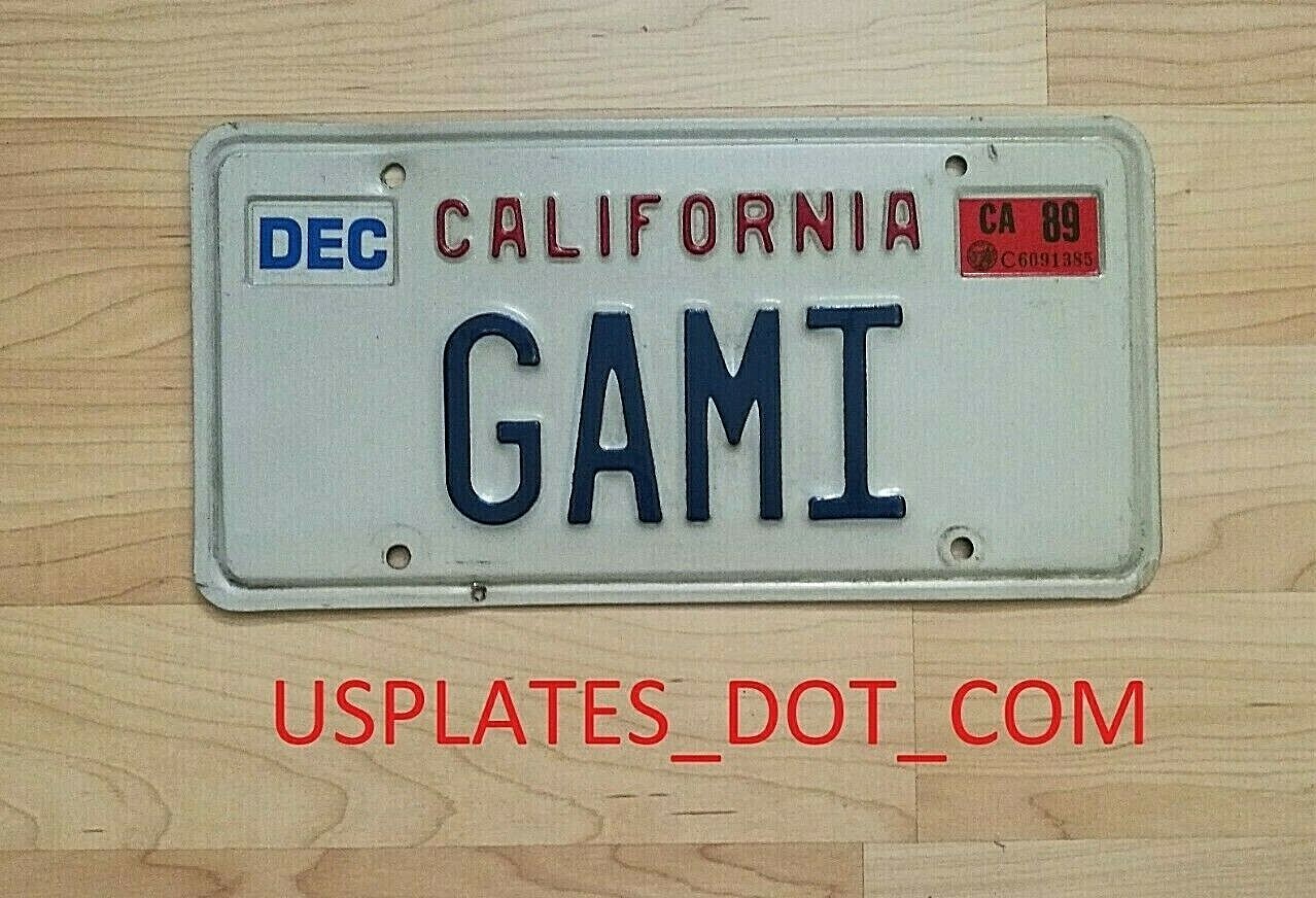 REAL CALIFORNIA STATE LICENSE PLATE GAMI AUTO CAR TAG TEDDY BEAR SWEETS ...