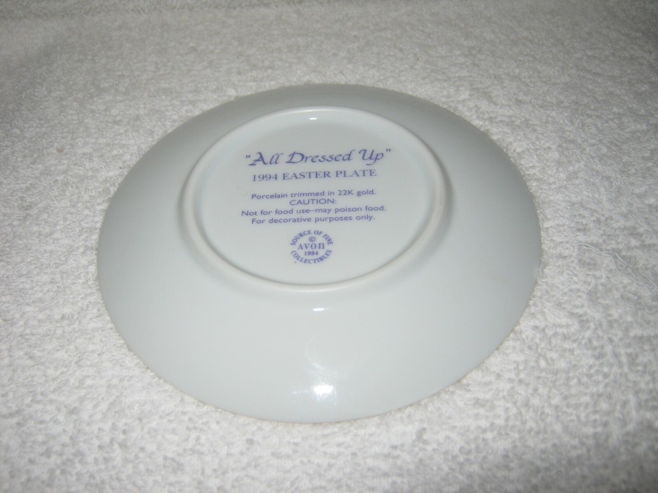 Avon - Miniature Collector Plate - Easter - 1994 - All Dressed Up | eBay