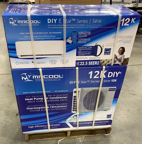 Mr.Cool 12000 BTU 115V 22 SEER Mini Split AC And Heat Pump Kit DIY-12 ...