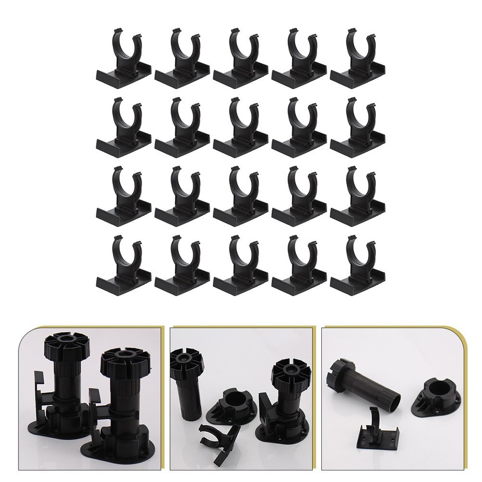 20pcs Plastic Cabinet Leveler Kick Clips Cabinet Leg Plinth Leg Clips ...