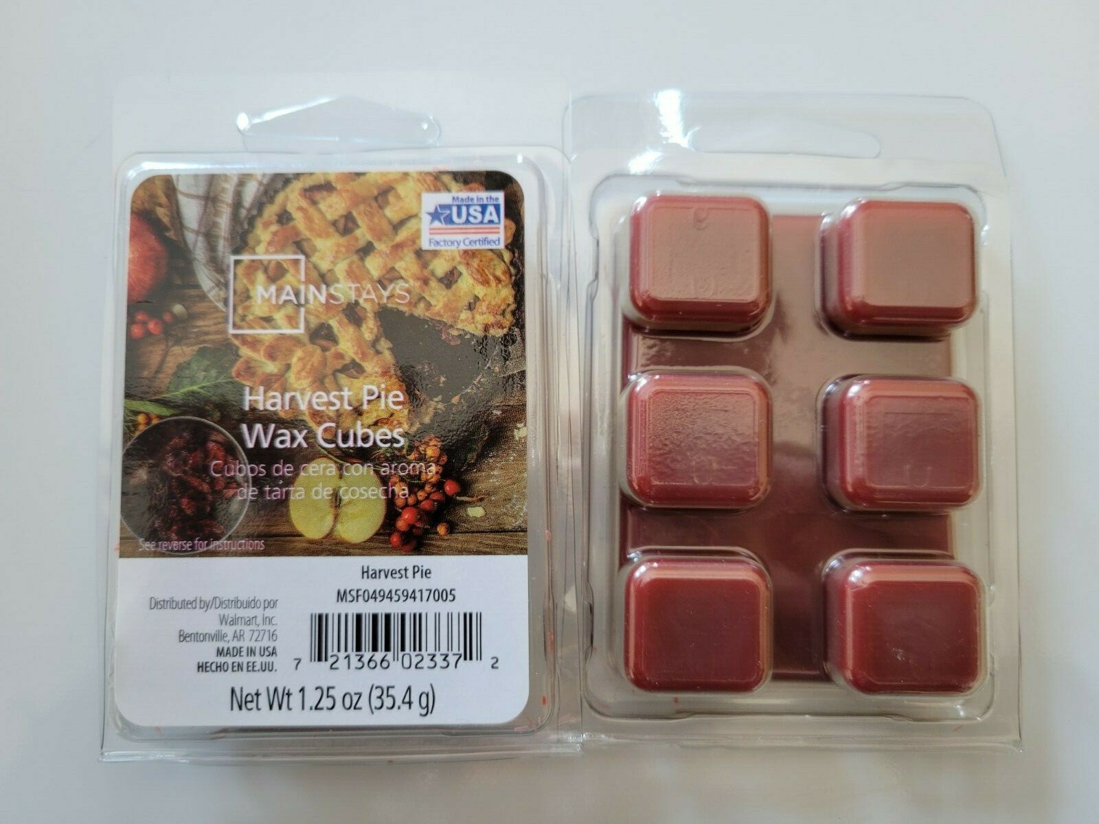 Mainstays Scented Wax Cube Melts Mulled Cider Home Scents 24 Cubes for ...