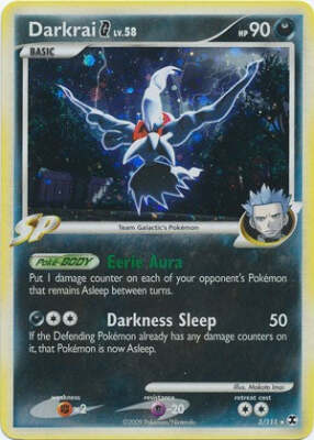 Pokemon Platinum Rising Rivals Single Card Holofoil Rare Darkrai G 3/ ...