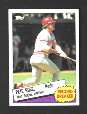 1985 Topps Baseball Card #6 PETE ROSE Cincinnati Reds Record Breaker NR ...