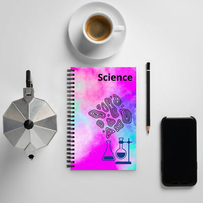 Science Spiral notebook tyedye background | eBay