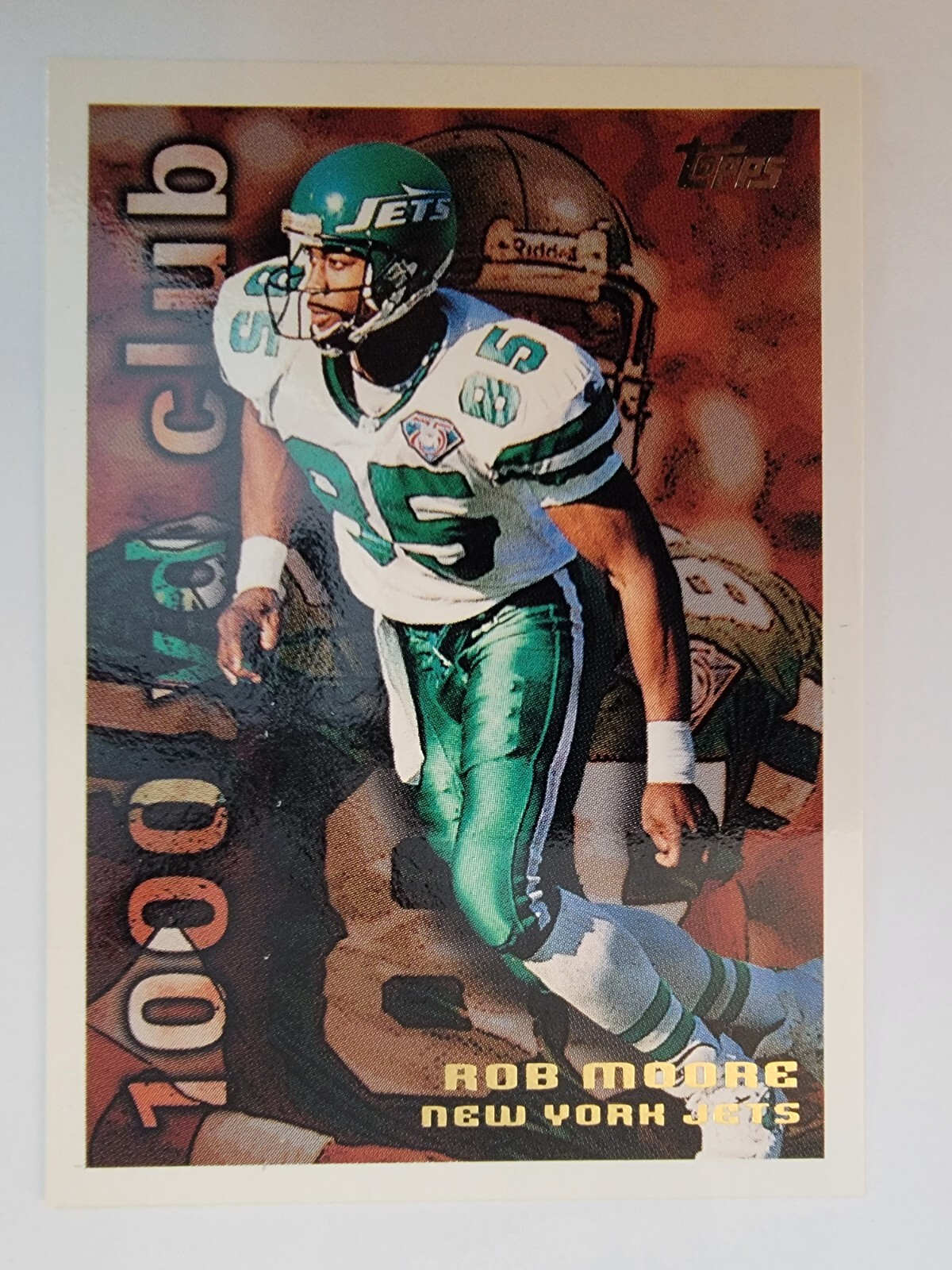 1995 Topps 1000 Yard Club Rob Moore Football Card #28 New York Jets | eBay