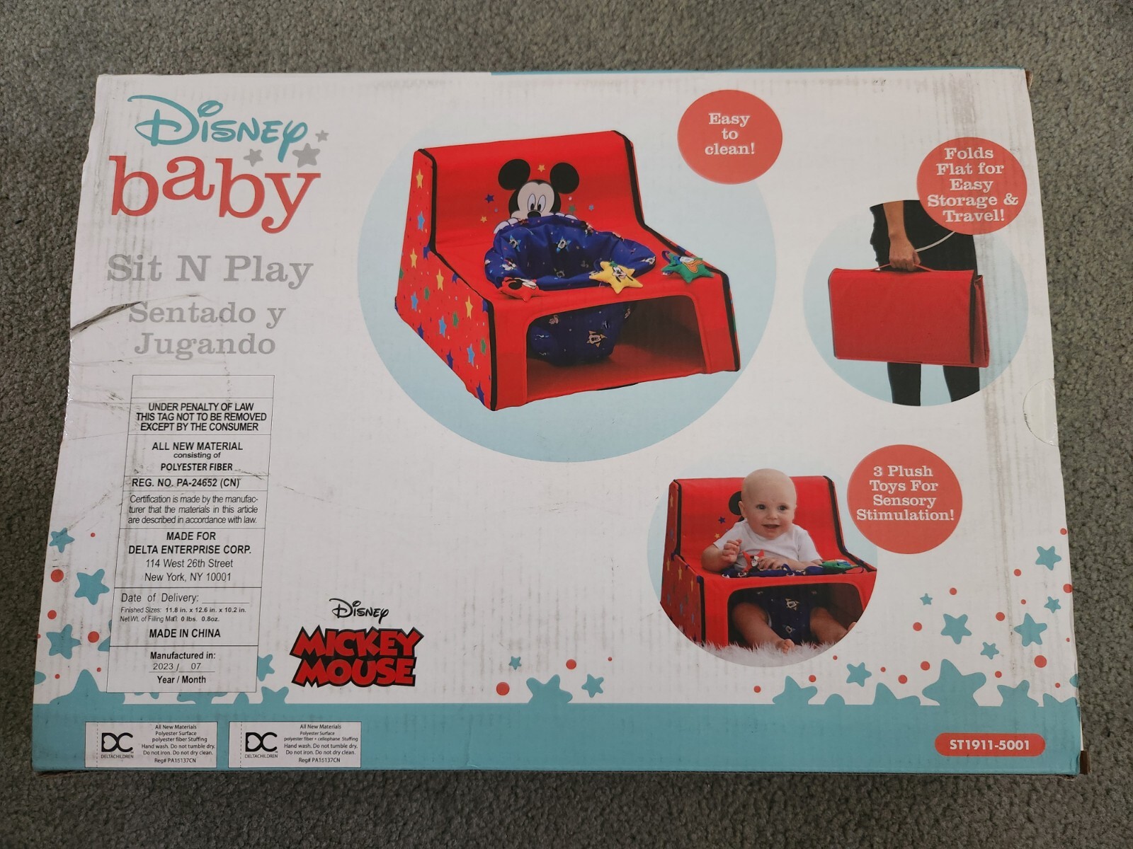 Disney Mickey Mouse Sit N Play Portable Activity Seat for Babies Delta ...