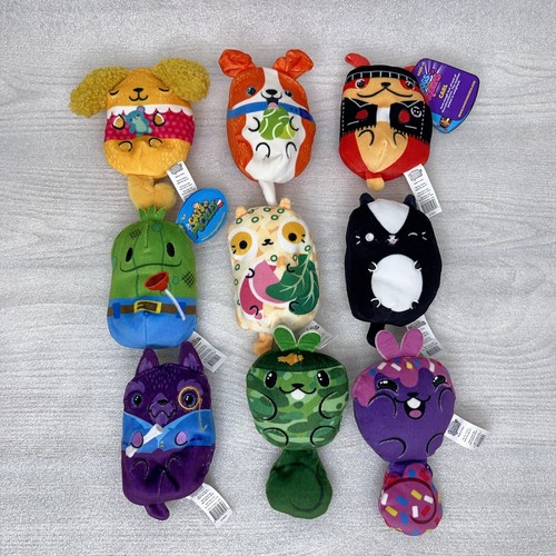 Cat Vs Pickles & Dogs Vs Squirrels Lot of 9 Mixed Plush Animals 4" CUTE ...