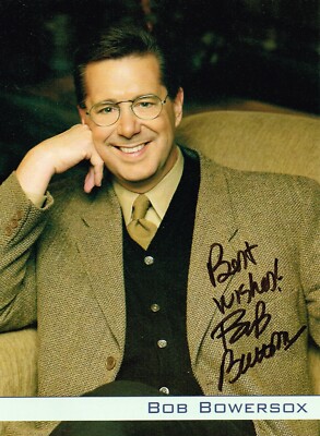 BOB BOWERSOX SIGNED 5.5 X 7 INCH PHOTO CARD TV PRESENTER CLEARANCE SALE ...