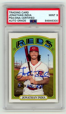 Jonathan India 2021 Topps Heritage #541 Rookie RC Signed w/ 21 NL ROY ...