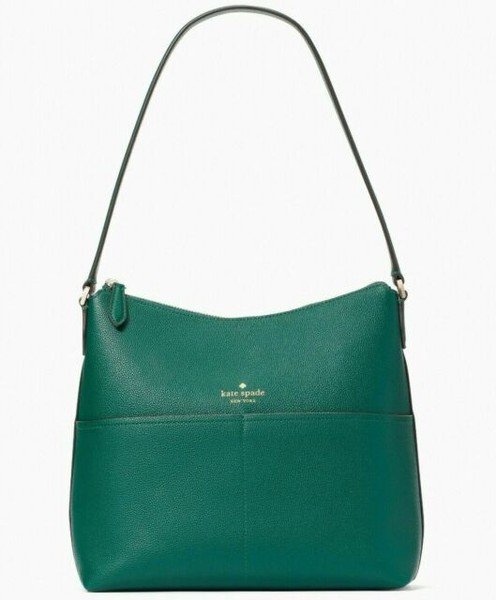 Kate Spade New York Bailey Textured Leather Shoulder Bag - deep Jade ...