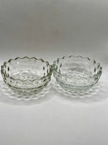 Vintage Bowls Dishes Cube Pattern HOMCO Indiana Glass Whitehall Clear ...