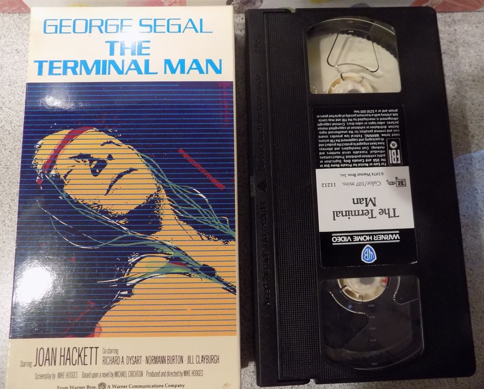 The Terminal Man - VHS - George Segal - Joan Hackett - Jill Clayburgh ...