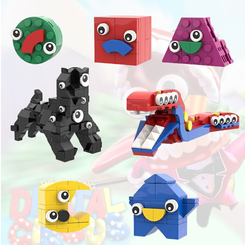Interactive Diy Digital Circus Clown Building Blocks Abs Plastic 200 ...