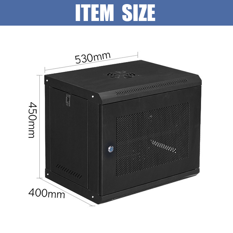 9U Wall Mount Server Cabinet Network Rack With Vented Enclosure Deep ...