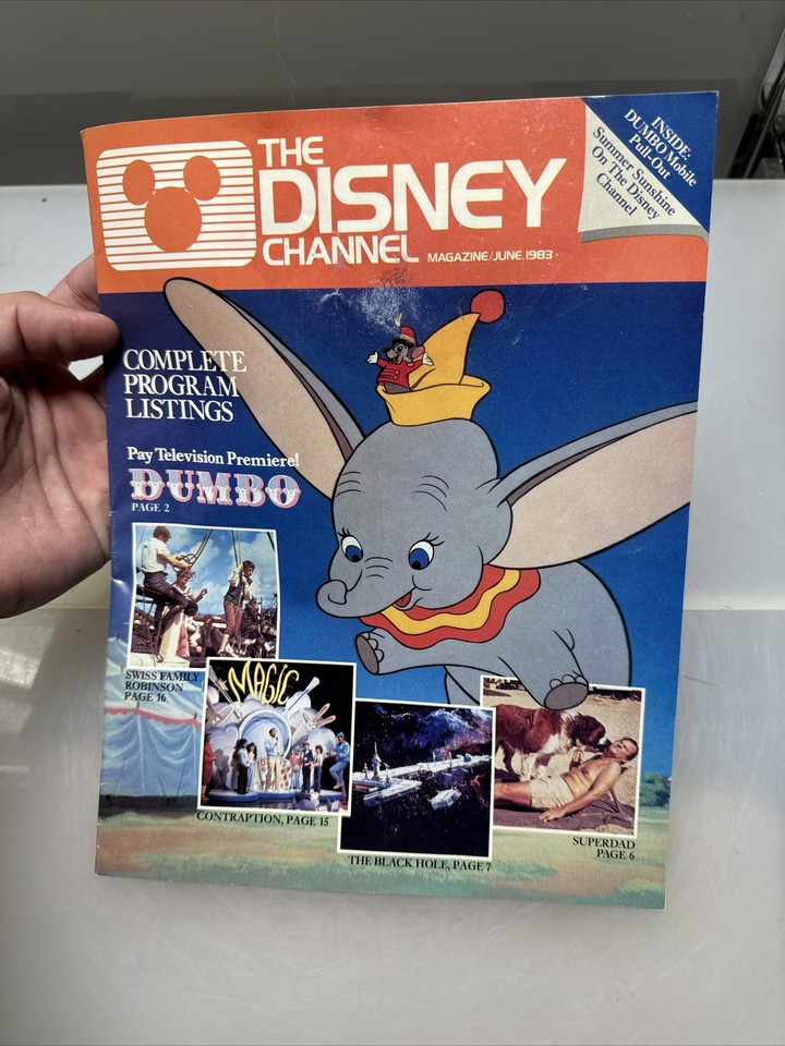 VINTAGE Disney Channel Magazine Dumbo Mobile June 1983 | eBay