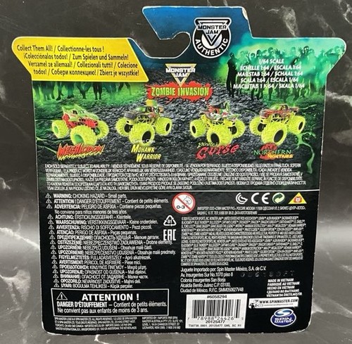 Monster Jam 1:64 Blue Thunder Zombie Invasion new zombie v hunter ...