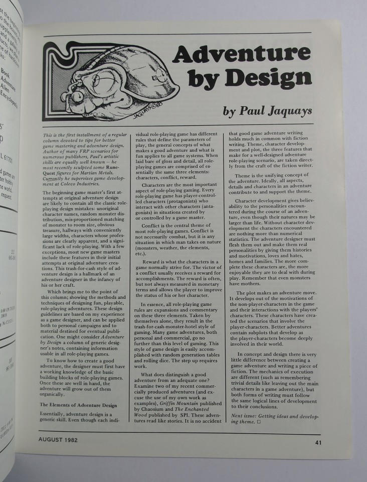 Different Worlds #23 RPG magazine (1982) - excellent cond, faint smoke ...