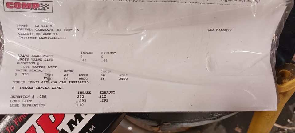 SBC COMP CAMS 260H 11-206-2 CAMSHAFT | eBay
