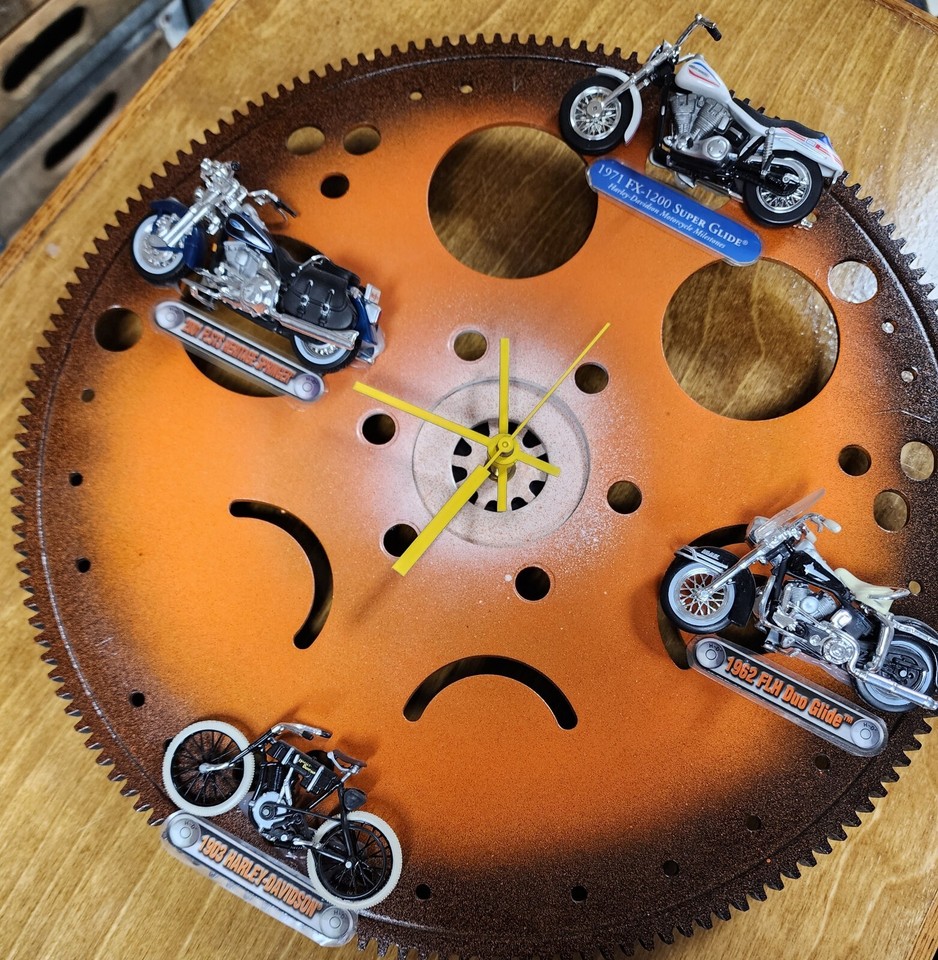 Handmade custom metal Harley davidson clock. Made with unique model ...
