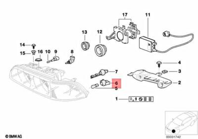 Genuine BMW E39 Sedan Wagon Socket For Turn Signal OEM 63128369219 | eBay