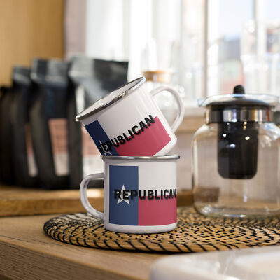 Republican Texas Flag Enamel Mug | eBay