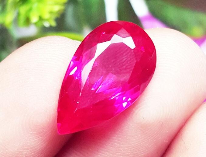 Natural Red Ruby Pear Shape 8.20 Ct Certified Loose Gemstone With Free Gift | eBay