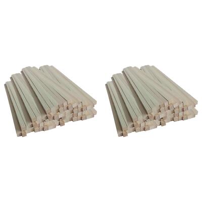 100 Pieces Unfinished Square Sticks Arts for Crafts Landmarks Model ...